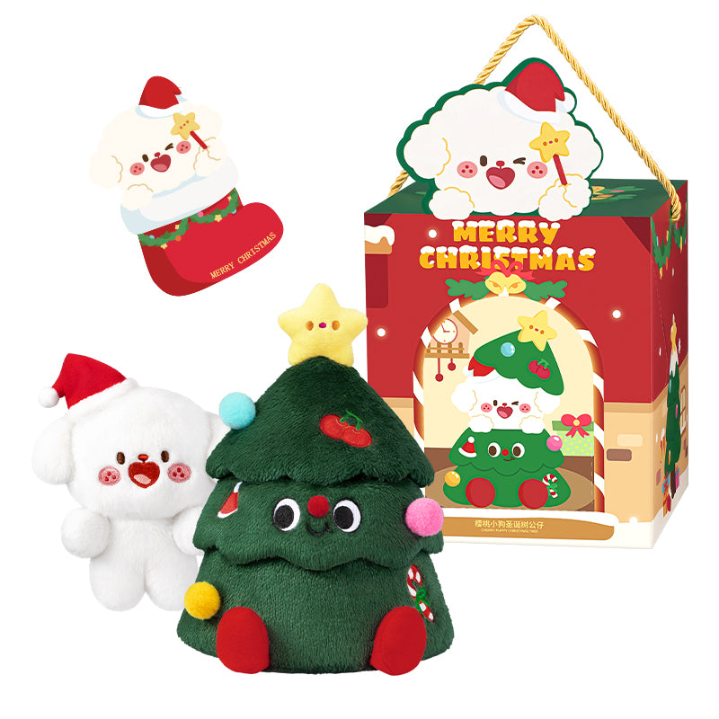 MarTUBE®︎ Cherry Puppy Christmas Tree Plush Doll – MarTube